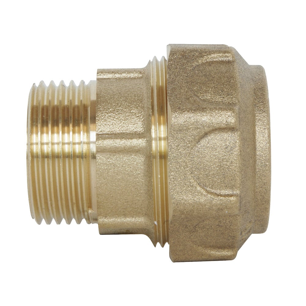 Raccord laiton droit Serrage Extérieur pour tube PE Ø20 mm - Mâle 1/2 | Bricomarché