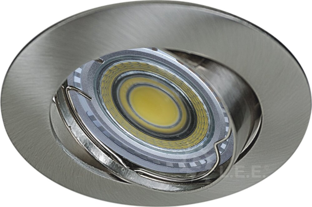 LOT DE 50 SPOT ENCASTRABLE ALU BROSSE ORIENTABLE LED 230V 7W BLANC NEUTRE 38° | Bricorama