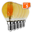 Lot de 5 Ampoules Led Filament forme G45 4 Watt (éq 42 watts) Culot E14 | Bricomarché