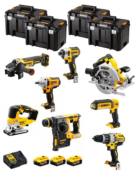 DeWALT Kit DWK801T (DCD996 DCH273 DCG405 DCF887 DCF894 DCS334 DCS570 ...