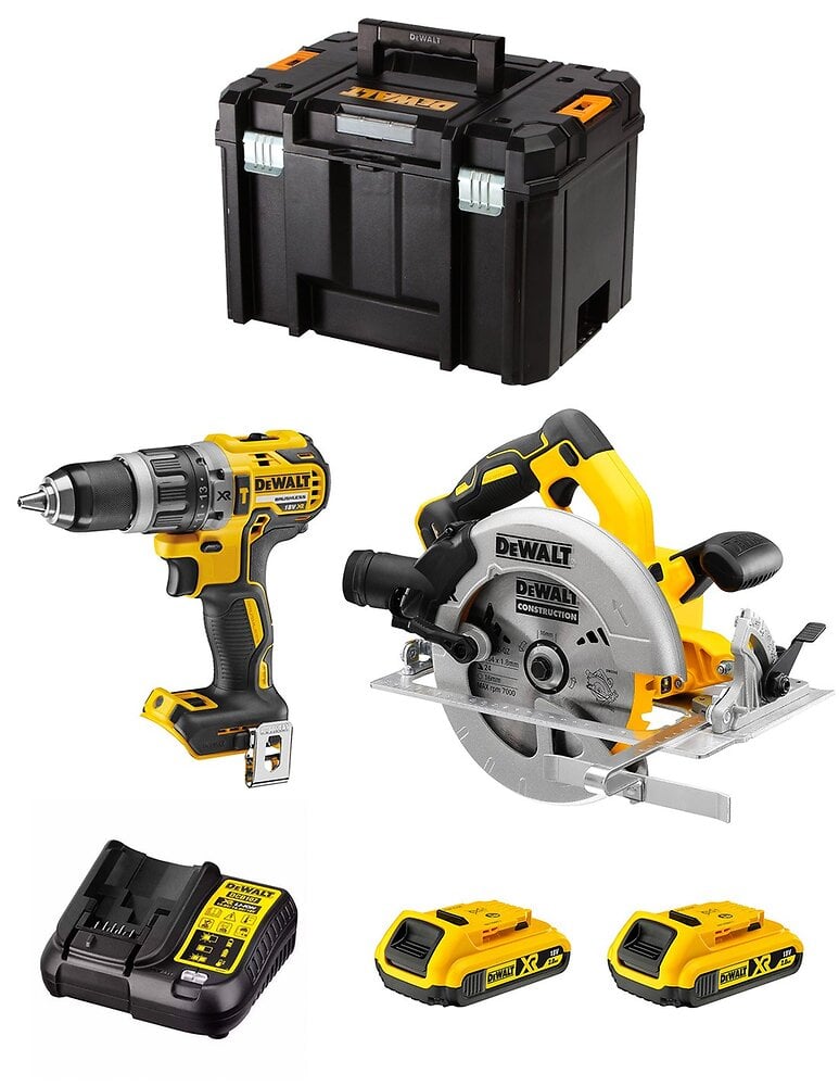 DeWALT Kit DWK203 (DCD796 DCS570 2 x 2,0 Ah DCB107 TSTAK VI) | Bricomarché