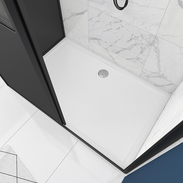 Kit porte de douche avec retour et receveur | Bricomarché