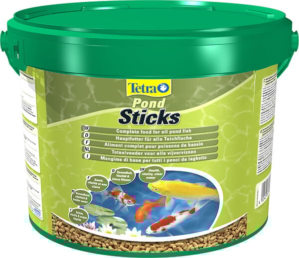 Aliments complets pour poissons de bassin tetra pond sticks 10l | Bricorama
