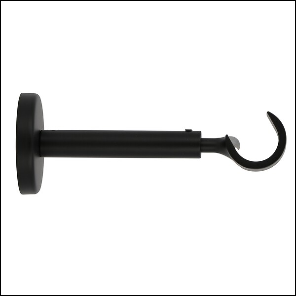 1 SUPPORT OUVERT EXTENSIBLE 110-150MM AXE/MUR EASY FIX D.20mm NOIR M | Bricorama