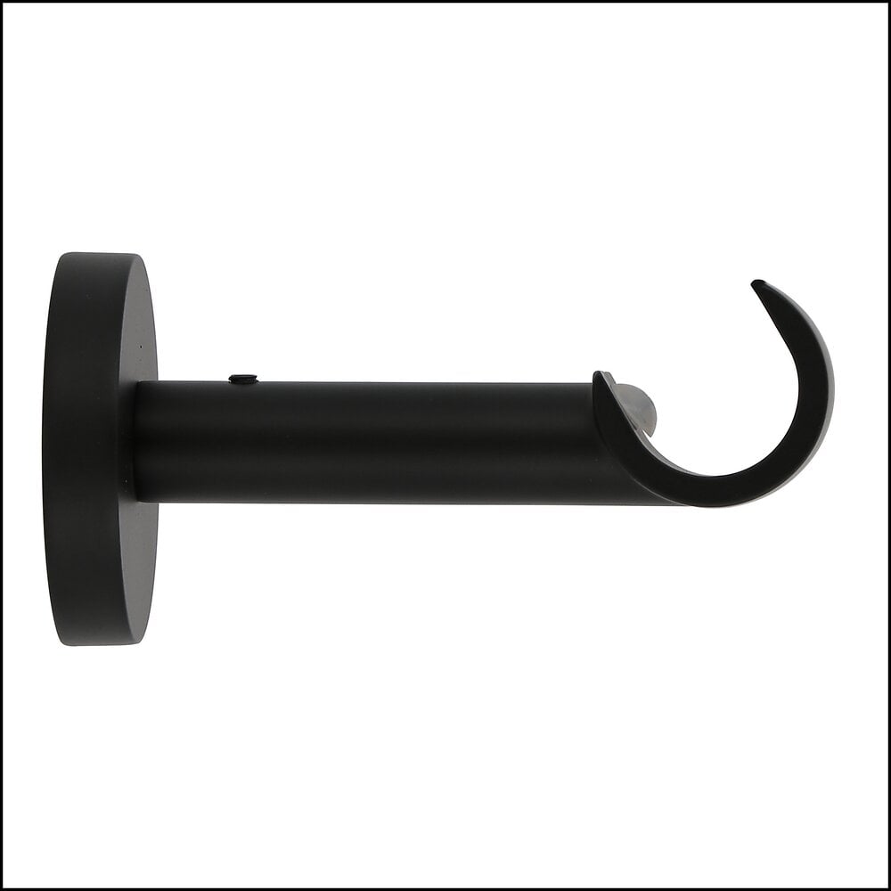 1 SUPPORT OUVERT 80MM AXE/MUR EASY FIX D.20mm NOIR MAT | Bricorama