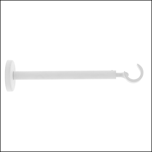 1 SUPPORT OUVERT EXTENSIBLE 190-300MM AXE/MUR EASY FIX D.20mm BLANC M | Bricorama