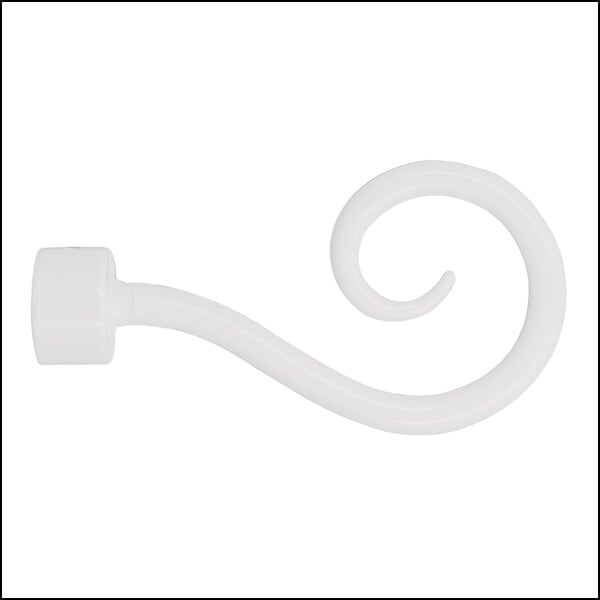 Embout tringle à rideaux, crosse diamètre 20mm métal blanc MOBOIS ...