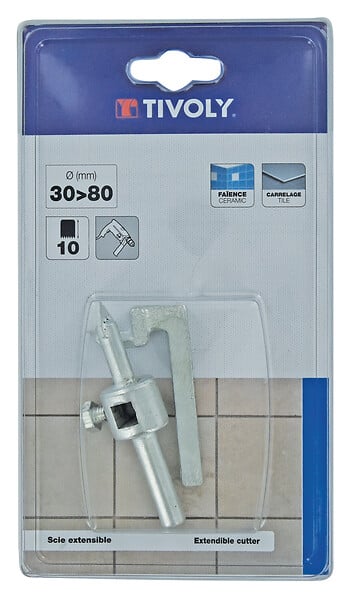 Scie rotative carrelage extensible D30-80mm | Bricomarché