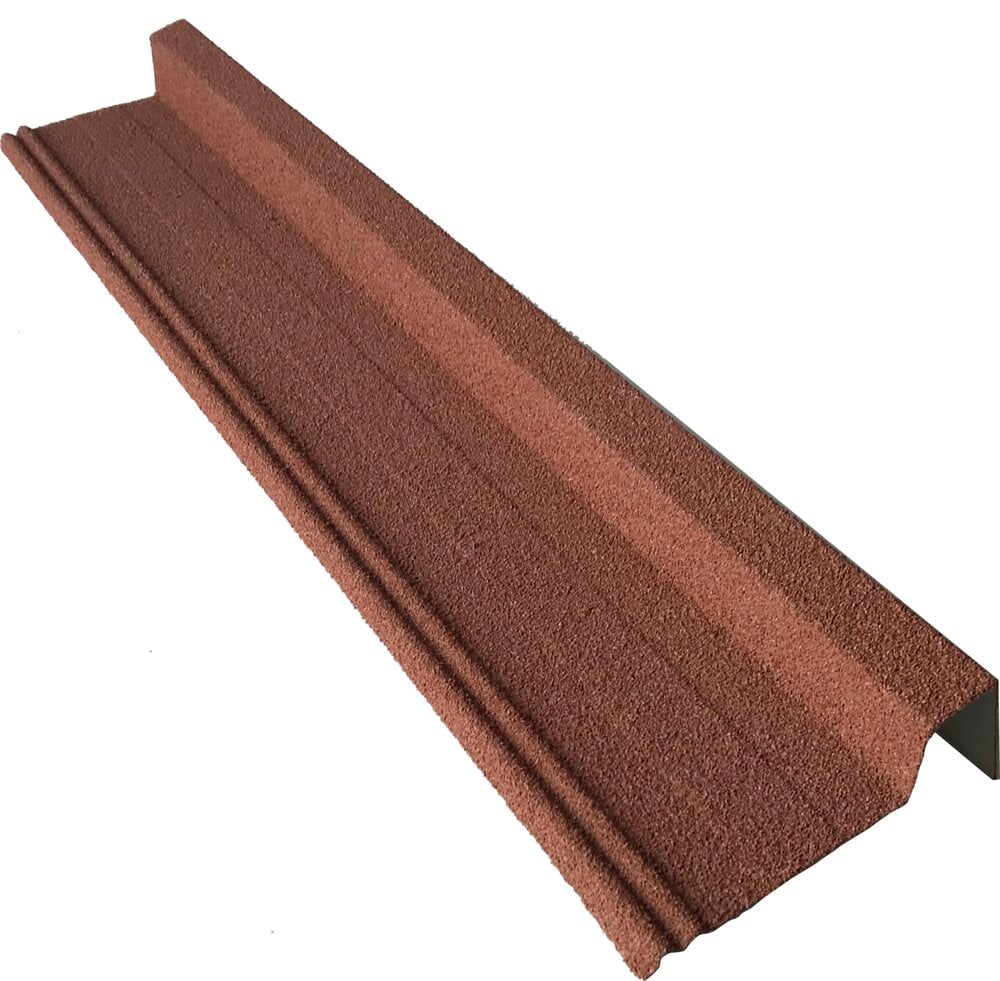 Rive pour panneau tuile granulat brun rouge 92cm | Bricorama