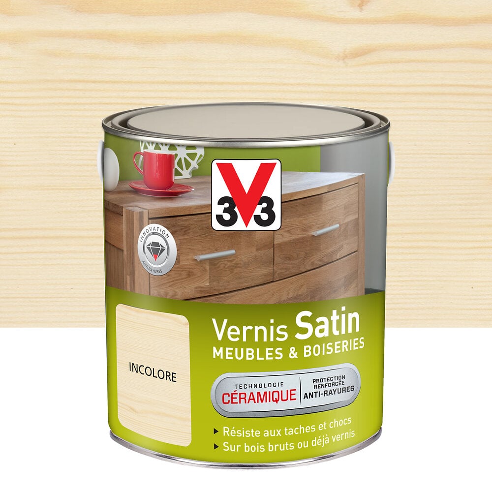 Vernis satin incolore boiseries - 2.5L | Bricomarché