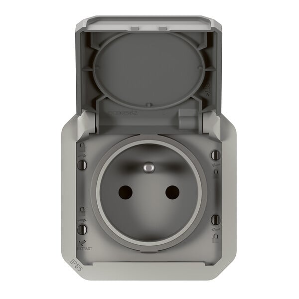 Plexo prise de courant std franco-belge - Gris - composable LEGRAND ...