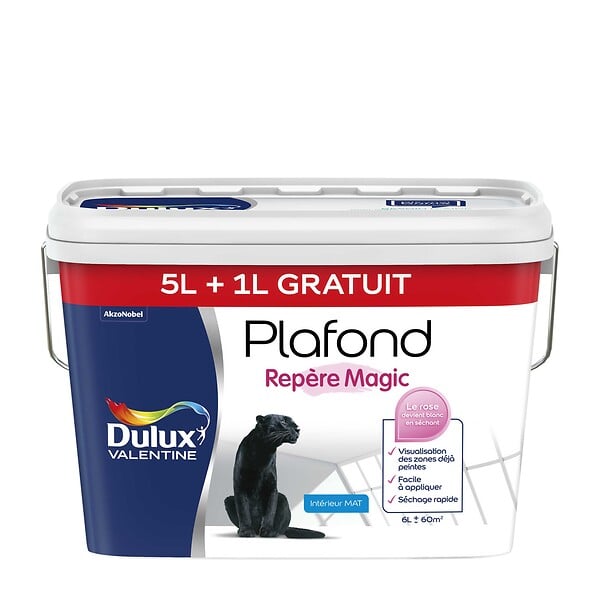 Peinture Plafond Magic Dulux Valentine Mat 5 + 1L | Bricomarché
