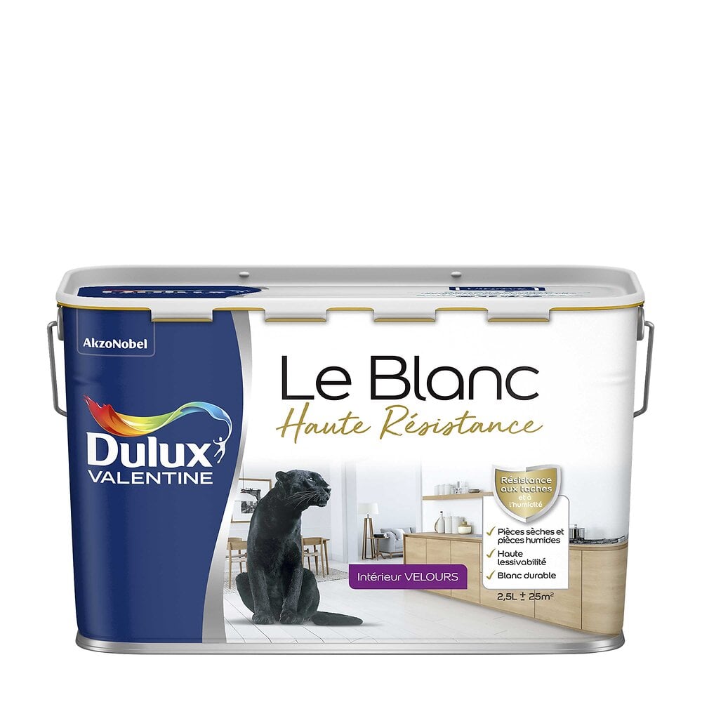 Peinture Le Blanc Haute Résistance Dulux Valentine Velours 2.5L | Bricomarché