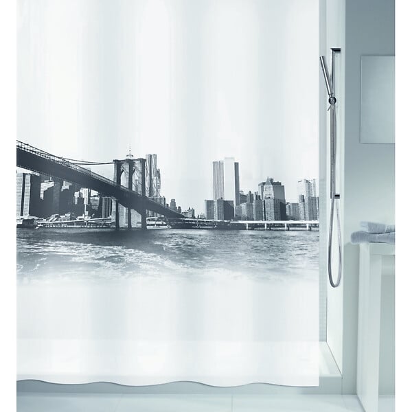 Spirella Rideau de douche PEVA NEW BROOK 180X200cm Noir | Bricorama