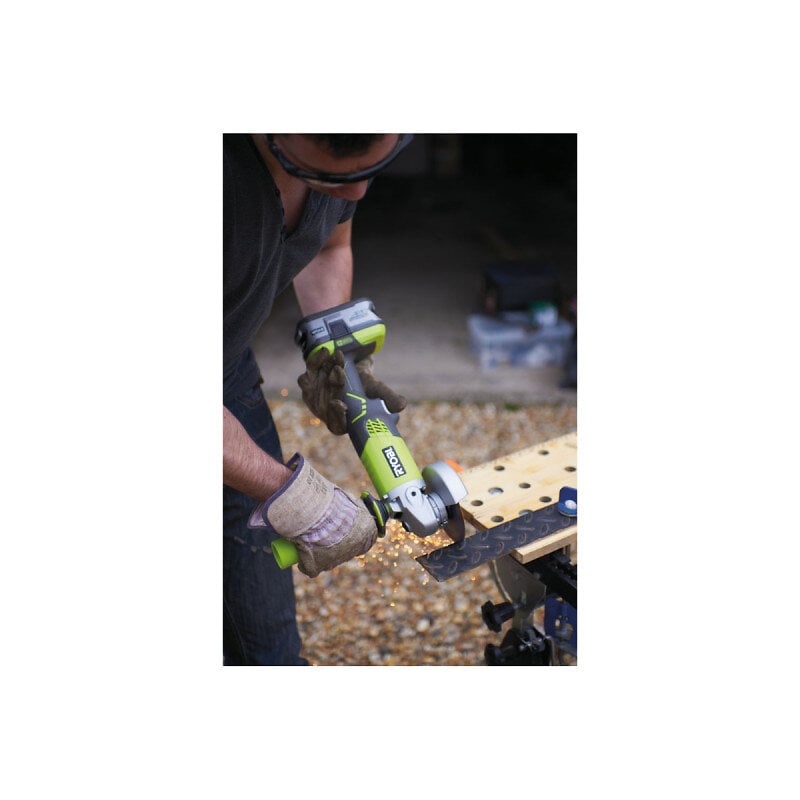 Ryobi - Meuleuse D'angle À Batterie 18v 4,0ah Li-ion Disque 115 Mm - R18ag-140s | Bricorama