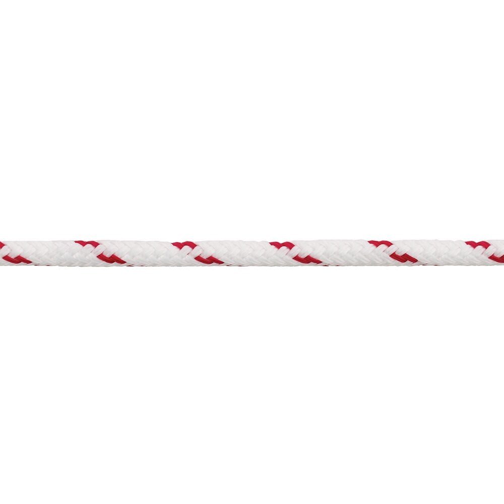 Corde double tresse en polypropylène 10mm x 15m blanc et rouge ...