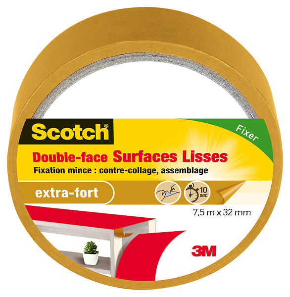 Double face surface lisse 7,5m x 32mm 3M SCOTCH | Bricomarché