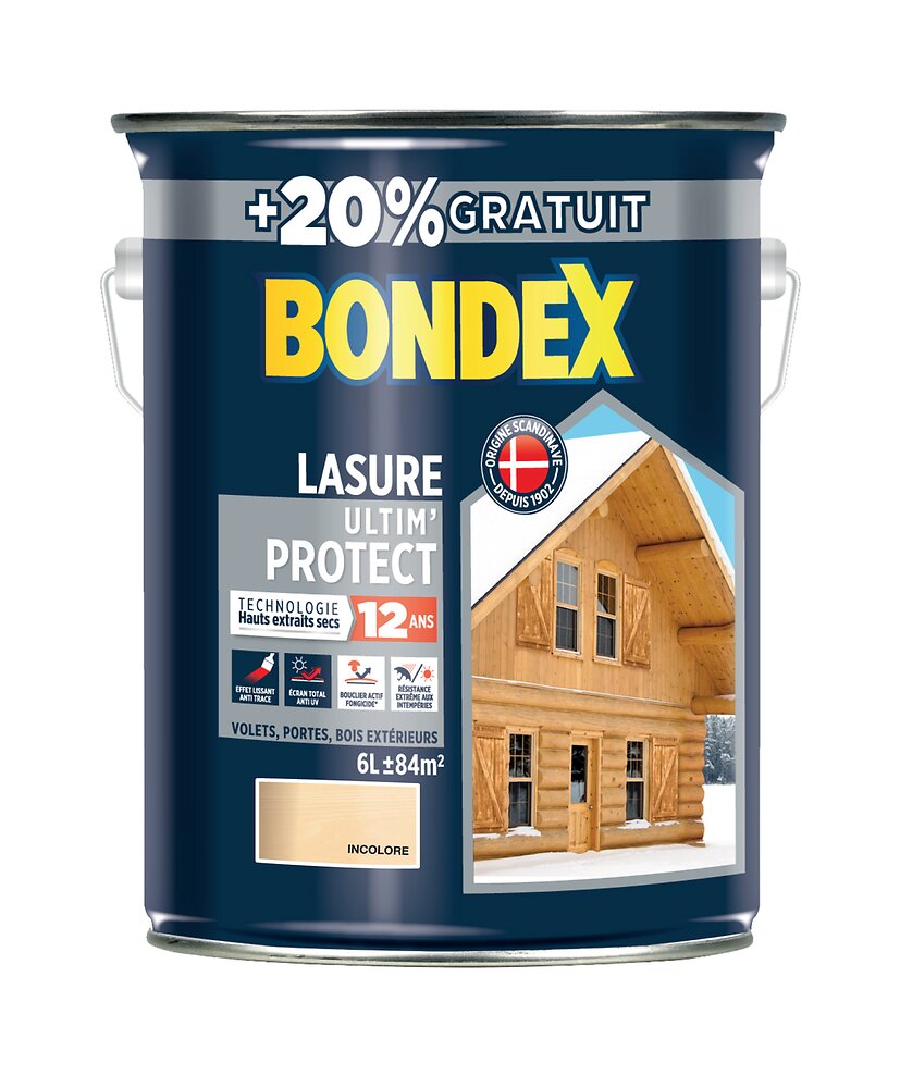 Bondex lasure ultim proctec 12ans incolore 6l | Bricorama