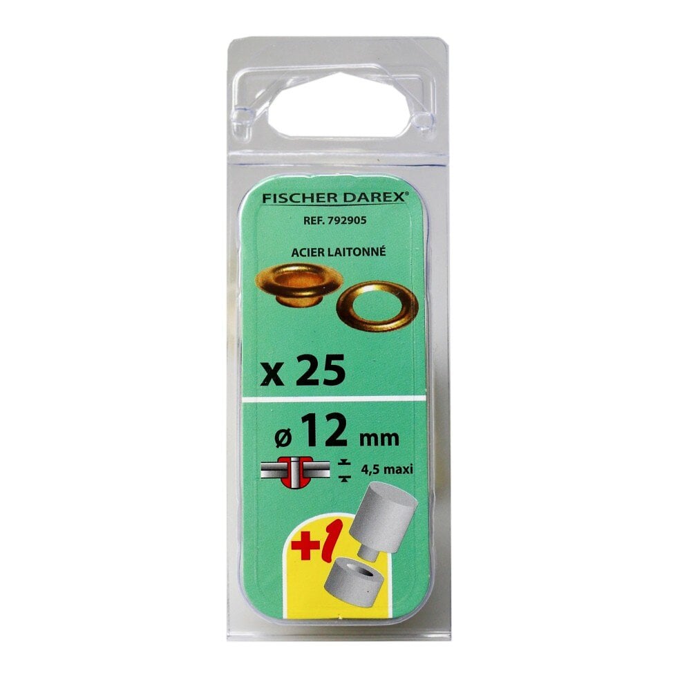 OEillets FISCHER DAREX 12mm acier laitonne x25 et outils de pose ...