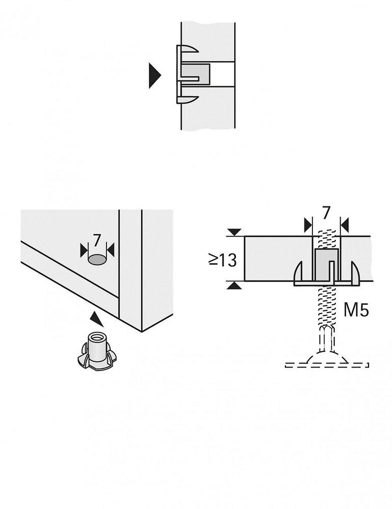 Lot de 8 Ecrous 89372 HETTICH | Bricomarché