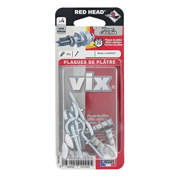 Chevilles RED HEAD Vix + CR Lot de 4 | Bricorama