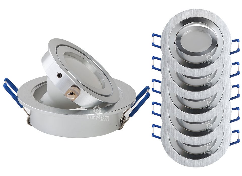 LOT DE 5 SPOT LED ENCASTRABLE ORIENTABLE 5W eq. 50W, BLANC FROID ref.64856000 | Bricomarché