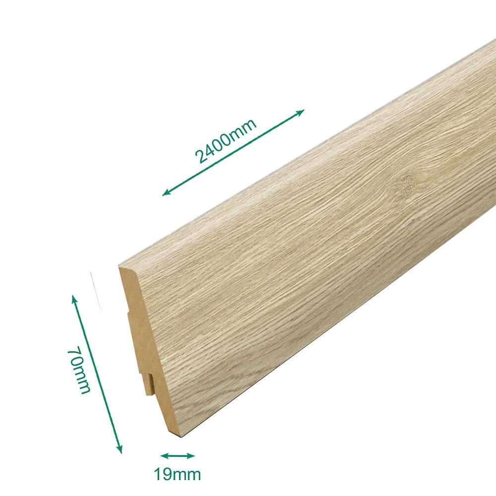 Pack 5 Plinthes décoratives K269 eggshell oak 2400 x 70 x 19 mm.PEFC 70% | Bricomarché