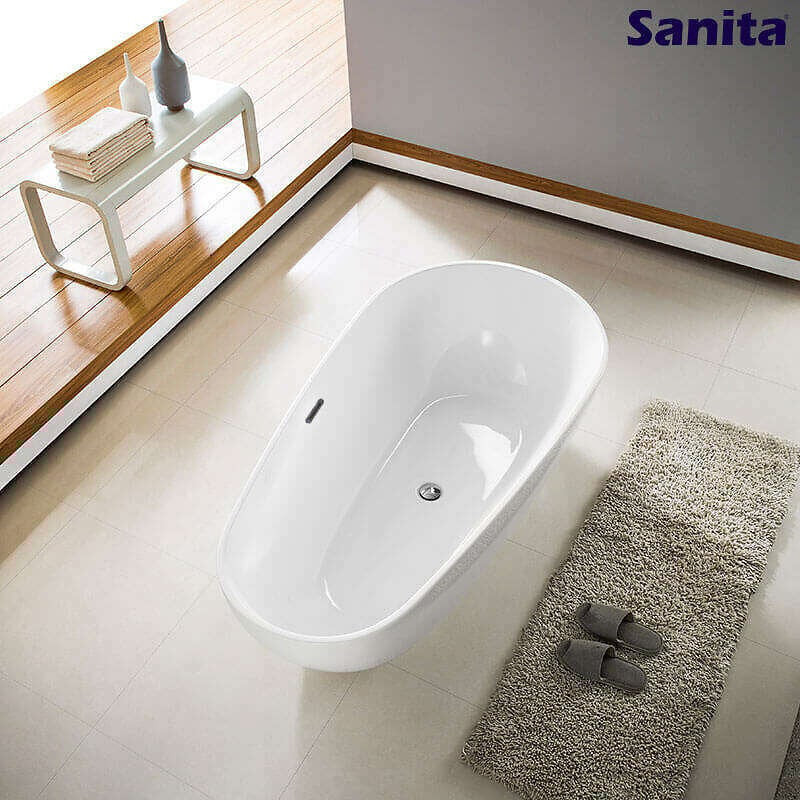 Baignoire ilot Serena 150 cm en acrylique | Bricorama