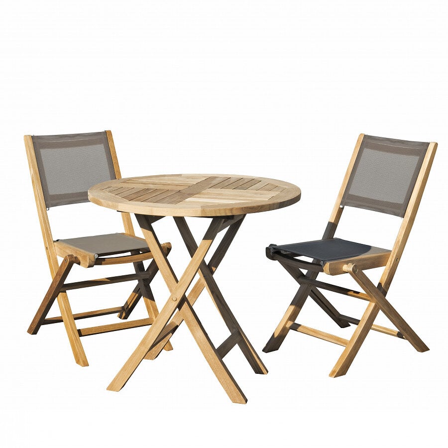 HARRIS - SALON DE JARDIN EN BOIS TECK 2 pers - Ensemble de jardin - 1 ...