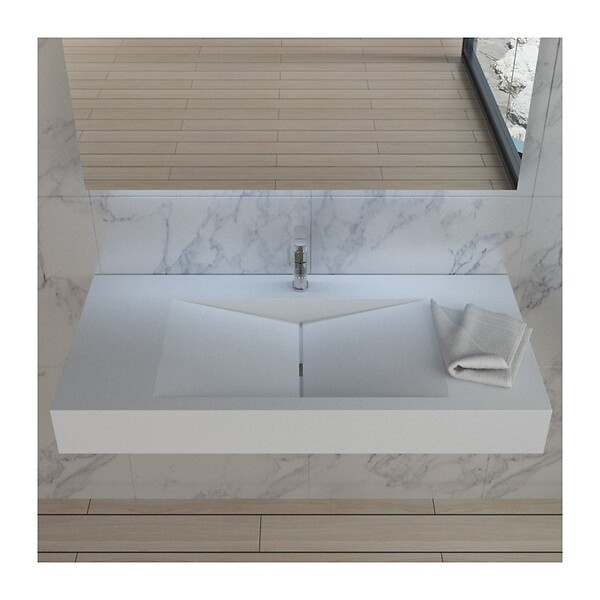Plan vasque solid surface Réf : SDPW12-E DISTRIBAIN | Bricomarché