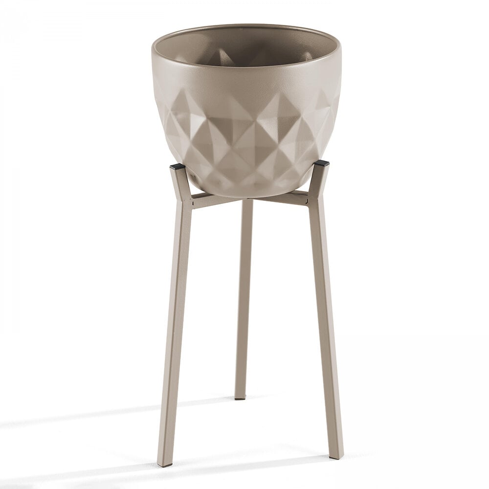 Lot de 2 caches pots en métal Taupe | Bricorama