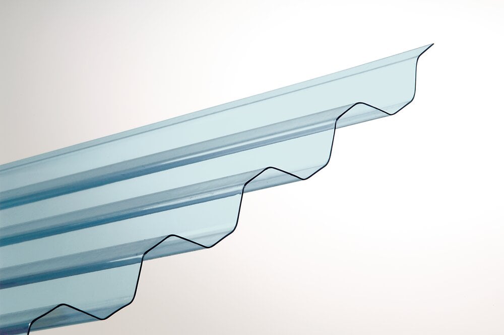 Plaque PVC gréca bleutée translucide - 2.50 x 1.09 m | Bricomarché