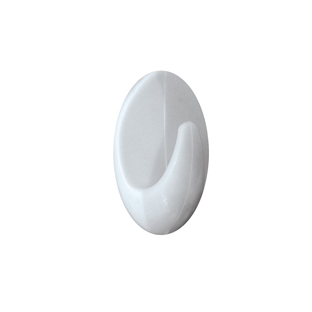 2gD CROCHETS ADH. PLASTIQUE BLANC OVAL | Bricomarché