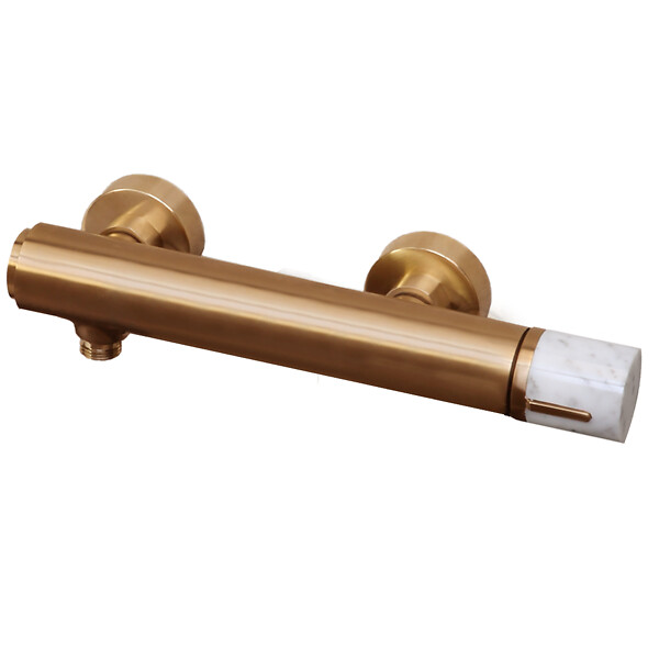 Manopola mitigeur douche mécanique cuivre brossé marbre | Bricomarché