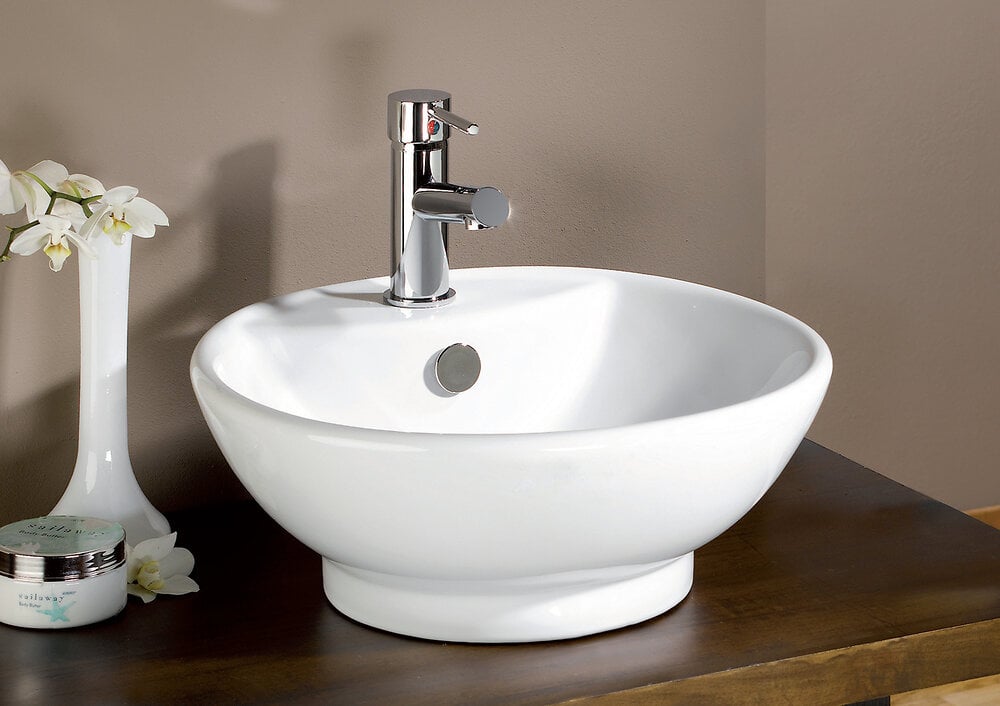 Vasque ronde bol à poser Portpfino - Céramique - Blanc - 43cm | Bricorama