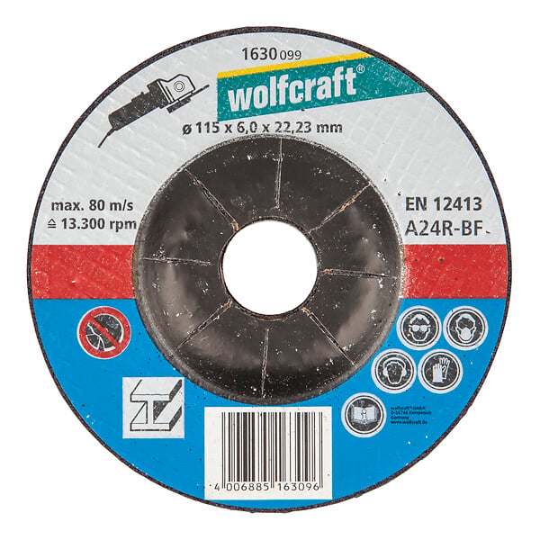 1 Disque d'ébarbage md D115x6 WOLFCRAFT | Bricomarché