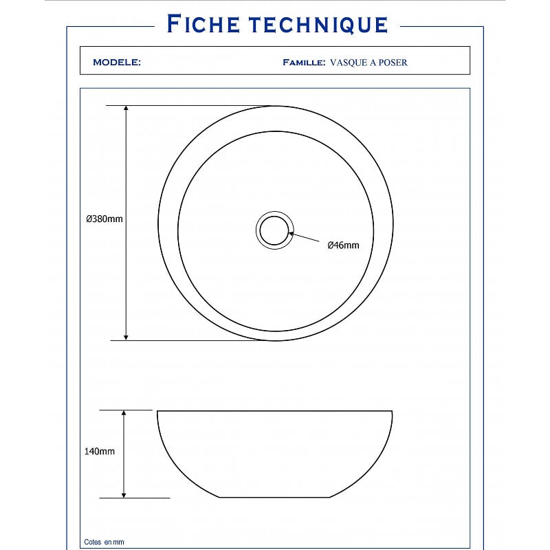 Vasque à poser bol design blanche | Bricorama