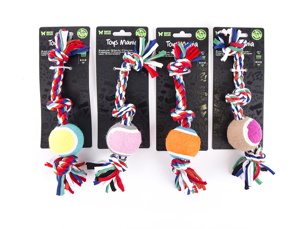 Jouet chiot corde + tennis | Bricomarché