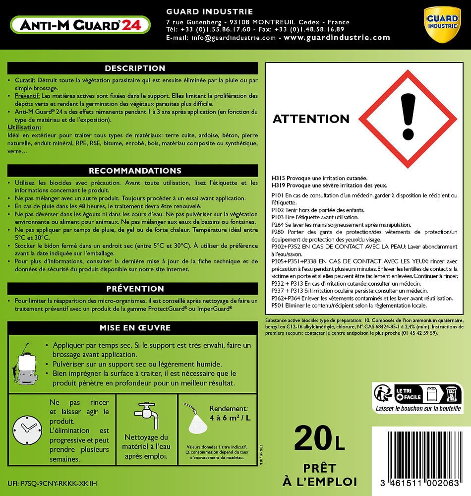 Anti-M Guard 24 est un traitement préventif et curatif avec effet lon | Bricorama