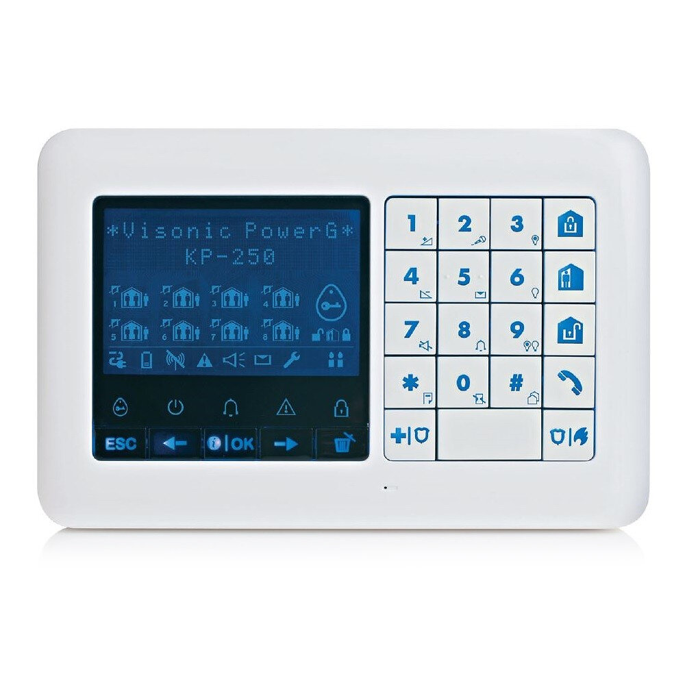 Clavier déporté LCD avec lecteur de badge - Alarme Visonic Powermaster | Bricorama