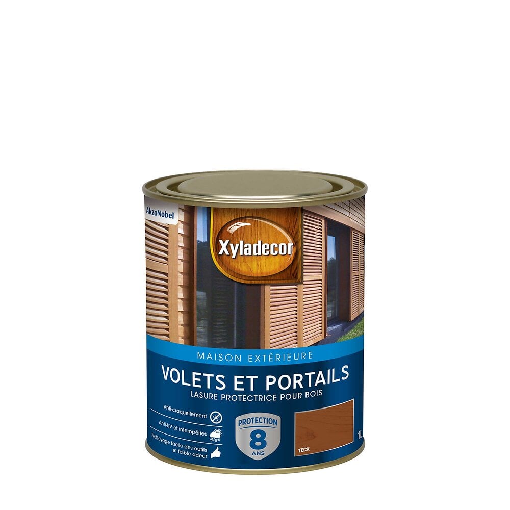 Lasure Bois Exterieur Xyladecor Volets Et Portails Satin Teck 1L | Bricomarché