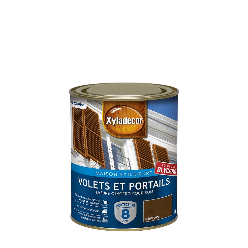 Lasure Bois Exterieur Xyladecor Volets Et Portails Satin ChêneFonce 1L | Bricomarché