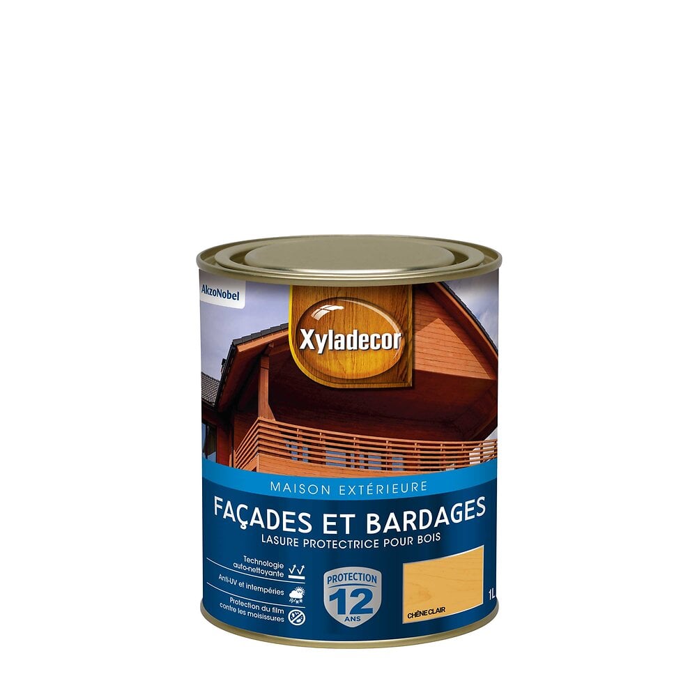 Lasure Bois Exterieur Xyladecor Facades E Bardages Satin ChêneClair 1L | Bricomarché