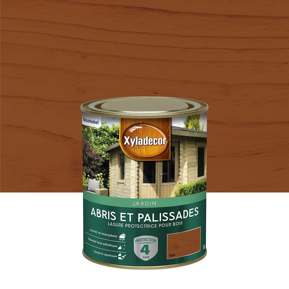 Lasure Bois Exterieur Xyladecor Abris Et Palissades Mat Teck 1L | Bricorama