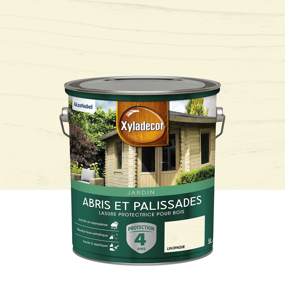 Lasure Bois Exterieur Xyladecor Abris Et Palissades Mat Lin Opaque 5L | Bricomarché