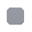 Carrelage sol / mur octogonal uni noir mate 20x20 cm OCTAGON GRIS MATE ...