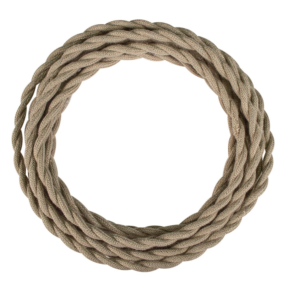 2 cables tissu torsade 1x0,75mm2 longueur 3m en lin | Bricomarché