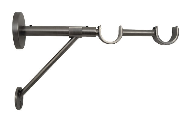 1 support double ouvert avec jf pour barre à rideaux diam 28mm,argent ...