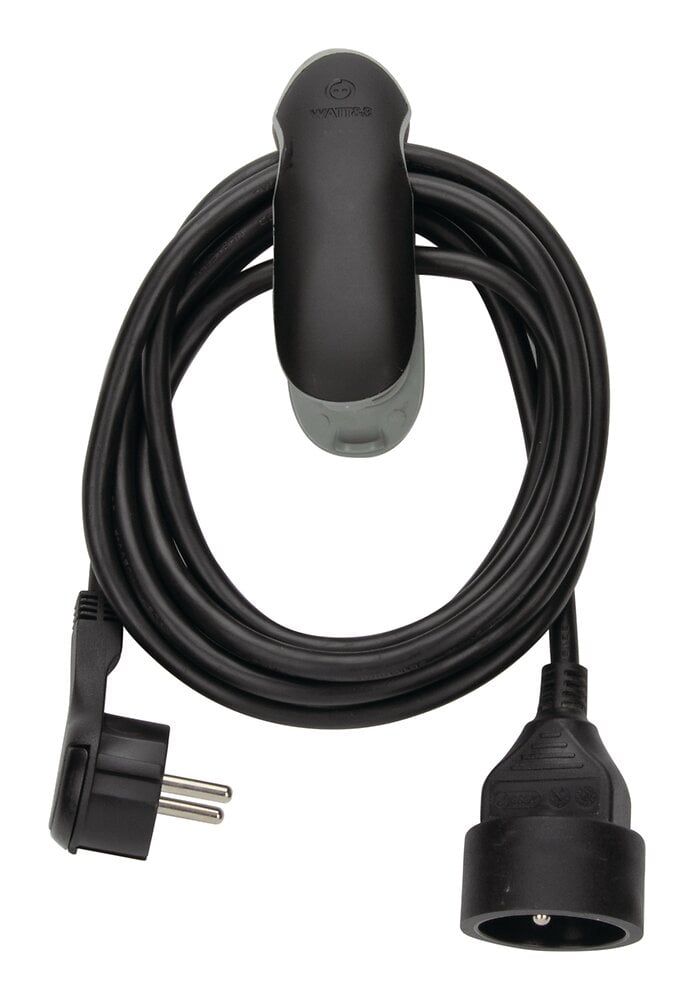Rallonge 3m noire avec pince - Watt and co | Bricorama