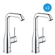 Essence - Lot de 2 mitigeurs monocommande pour lavabo, 1/2 Taille L ...